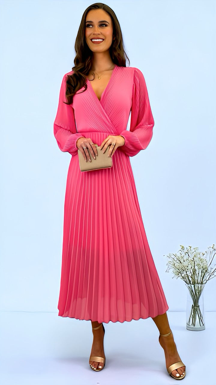 Skye Pink Pleat Dresses | dresses online | party dresses, occasion dresses – Dressesonline.ie ...