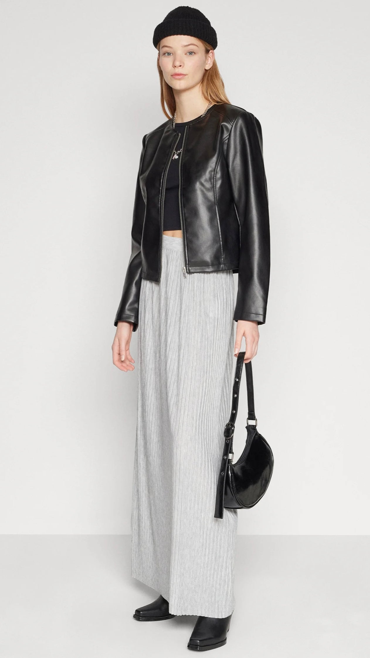 Vially Faux Leather Jacket Black | dresses online | party dresses ...